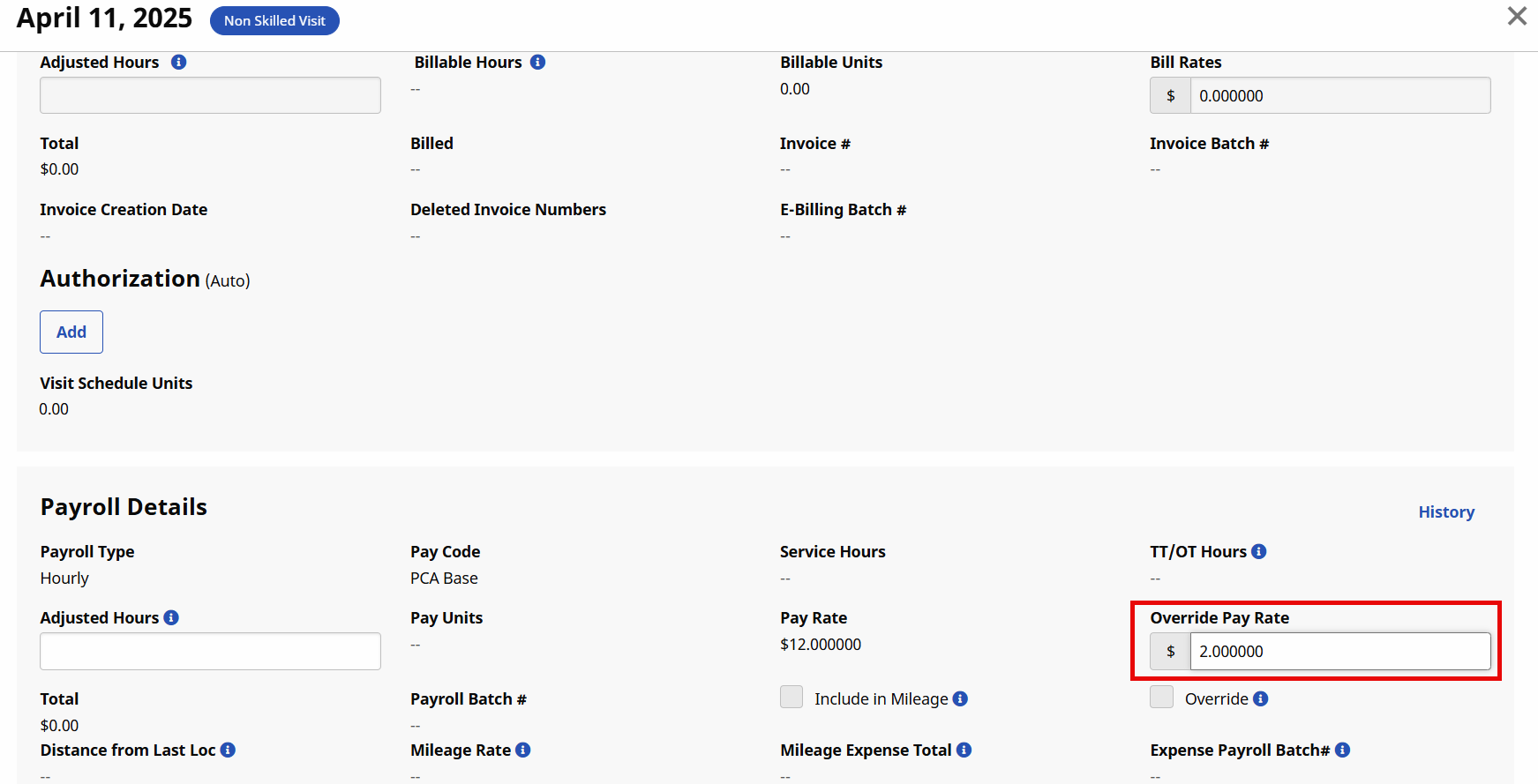 Bulk Pay Rate Adjust
