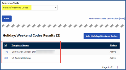 Holiday and Weekend Code Updates