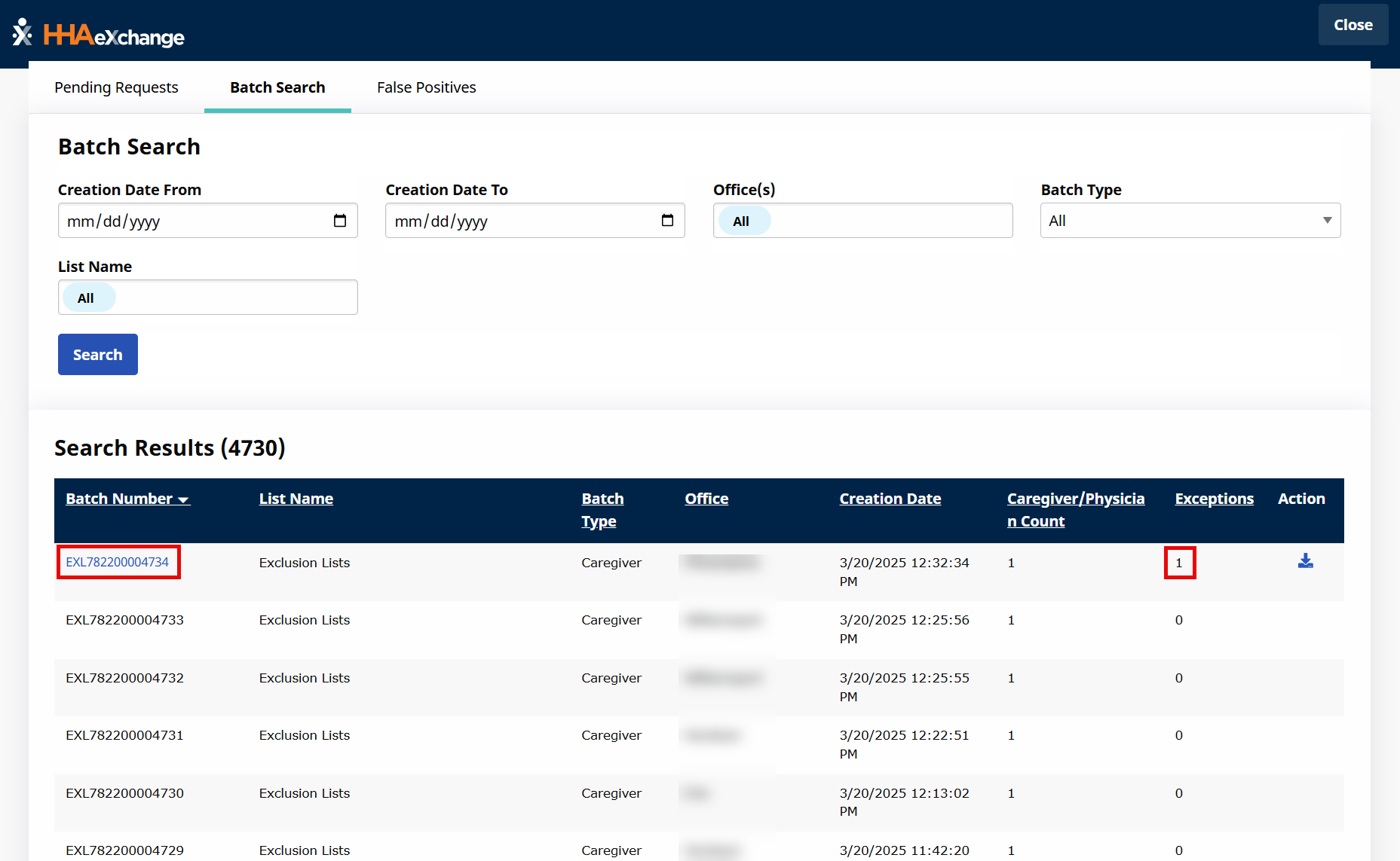 Run Exclusion/Verification Lists