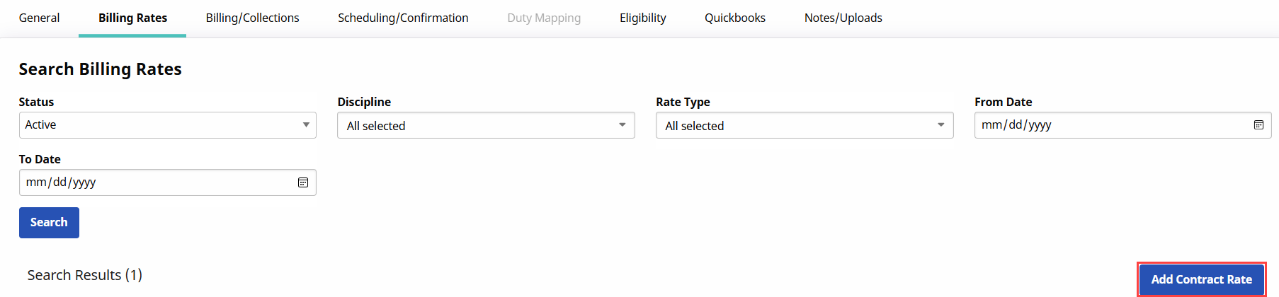Billing/Collections Tab