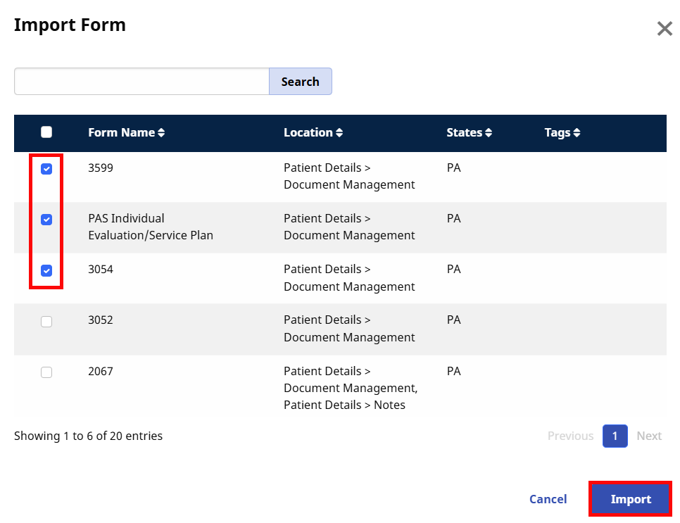 Enable the Forms Feature