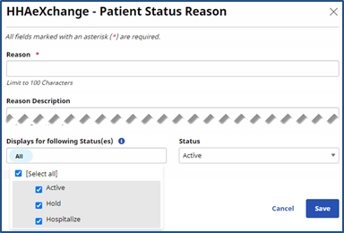 Change a Patient’s Status